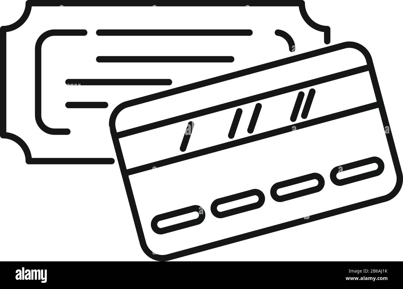 Payment online ticket icon. Outline payment online ticket vector icon ...