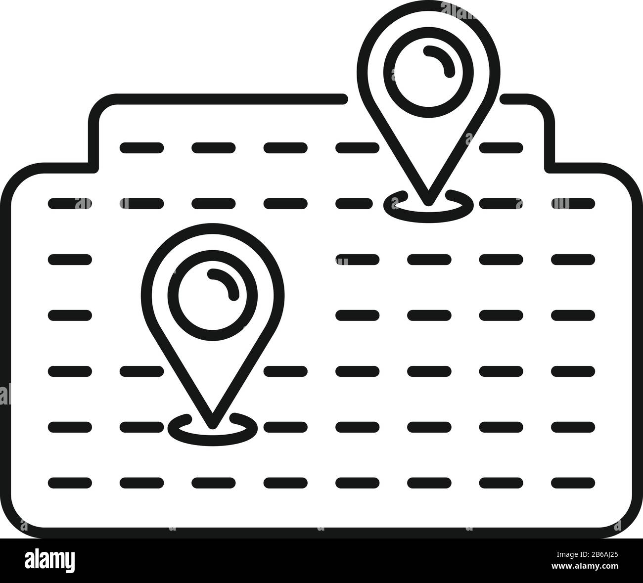 Online ticket location icon. Outline online ticket location vector icon ...