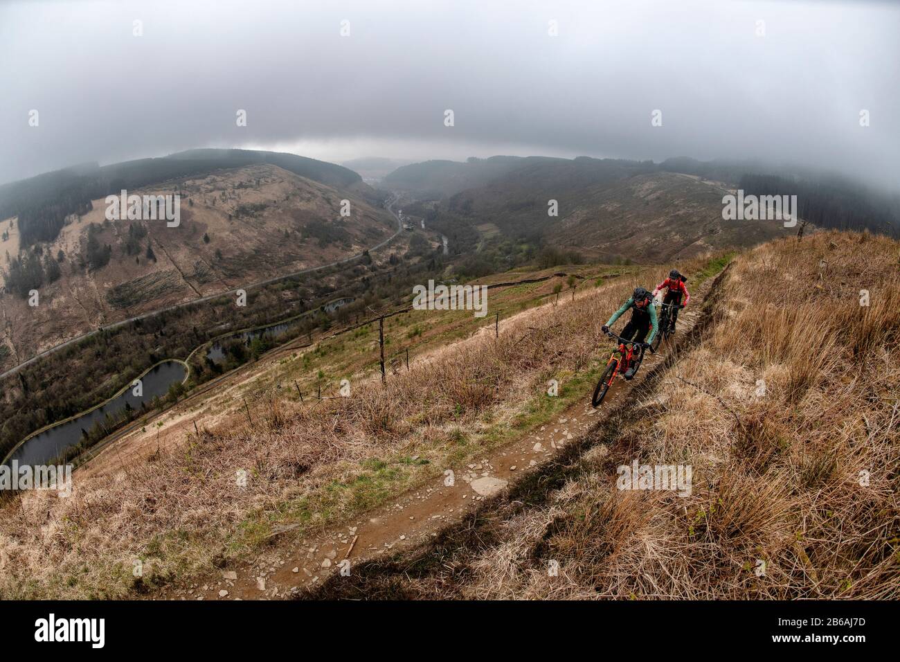 Glyncorrwg ponds and mountain bike centre hi-res stock photography and ...
