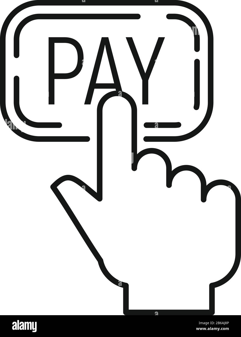 Online ticket pay icon. Outline online ticket pay vector icon for web ...