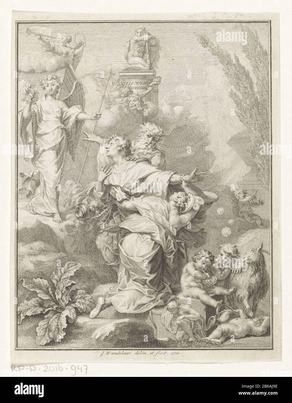 Telemachus looks longingly at a winged figure, where: an old man ...