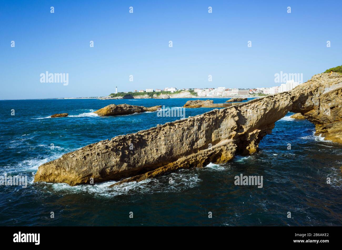 Biarritz, French Basque Country, France - July 19th, 2019 : Natural ...