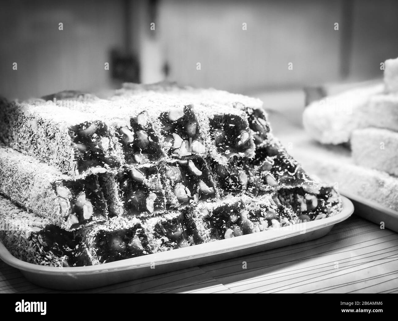 variety of turkish delights with nuts, pistachios, seeds & dried fruits ...