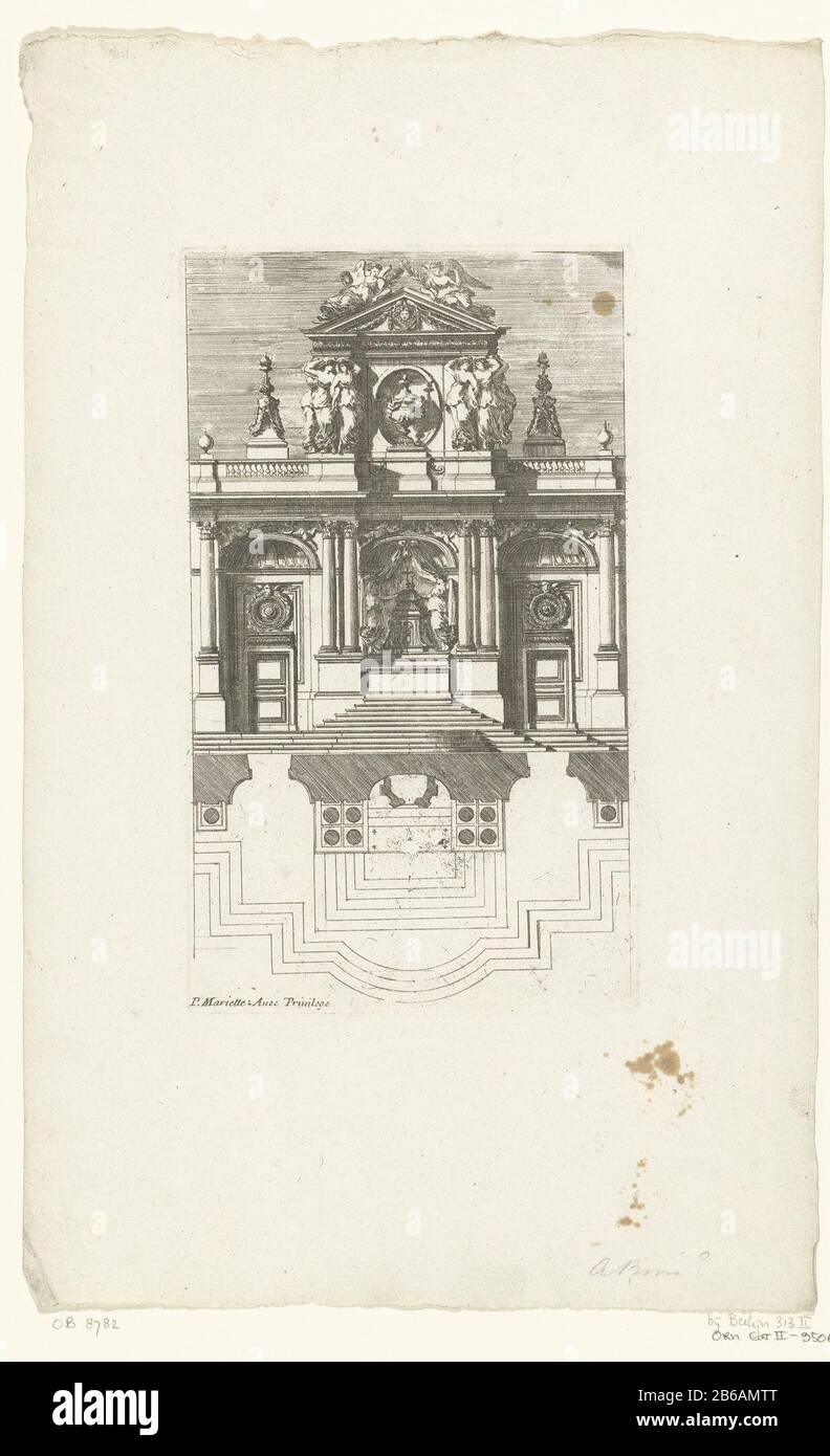 Altar in the shape of triumphal arch Altars with plan (series title) In ...