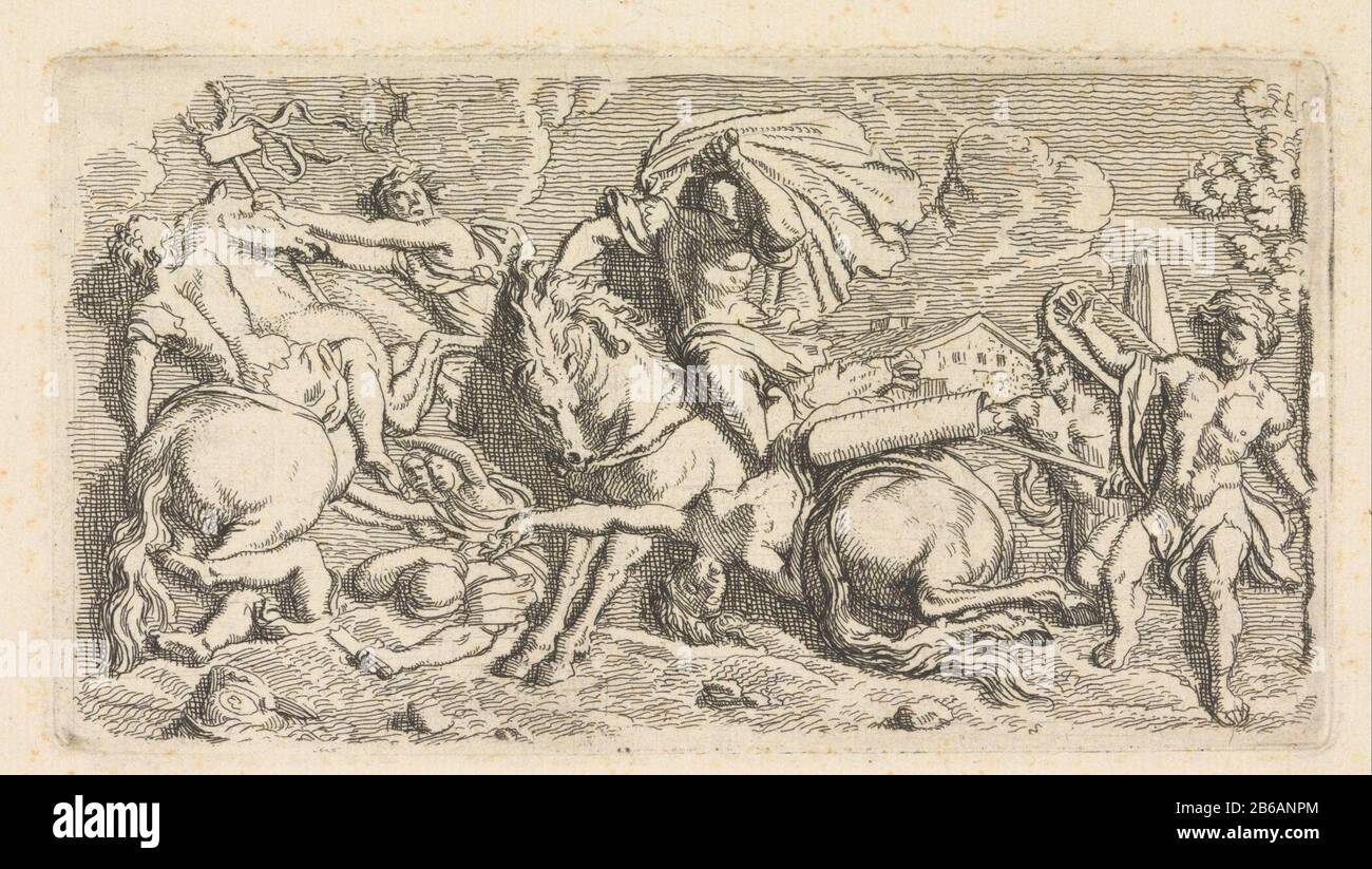 Amazonenslag Theseus fighting the Amazons attack Athens. Antique relief ...