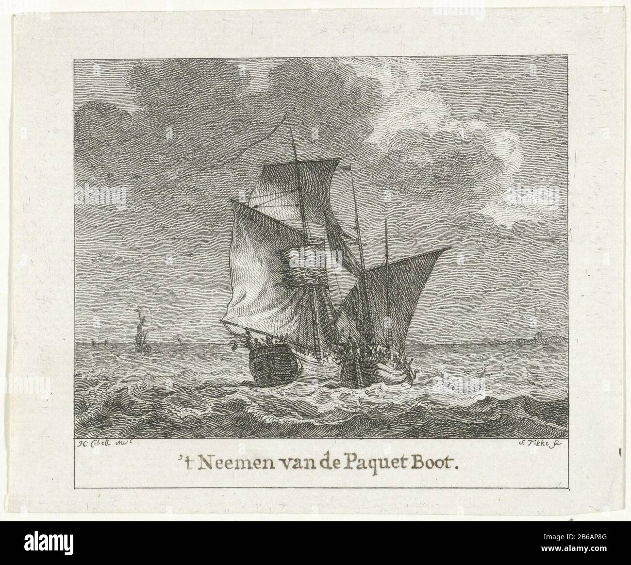 American privateer Cunningham takes an English ship, 1777 't obtain ...