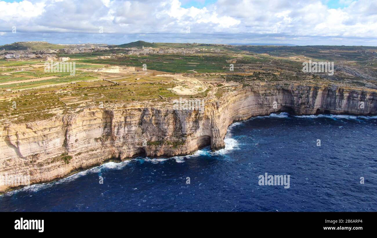 The Island of Gozo - Malta from above Stock Photo - Alamy