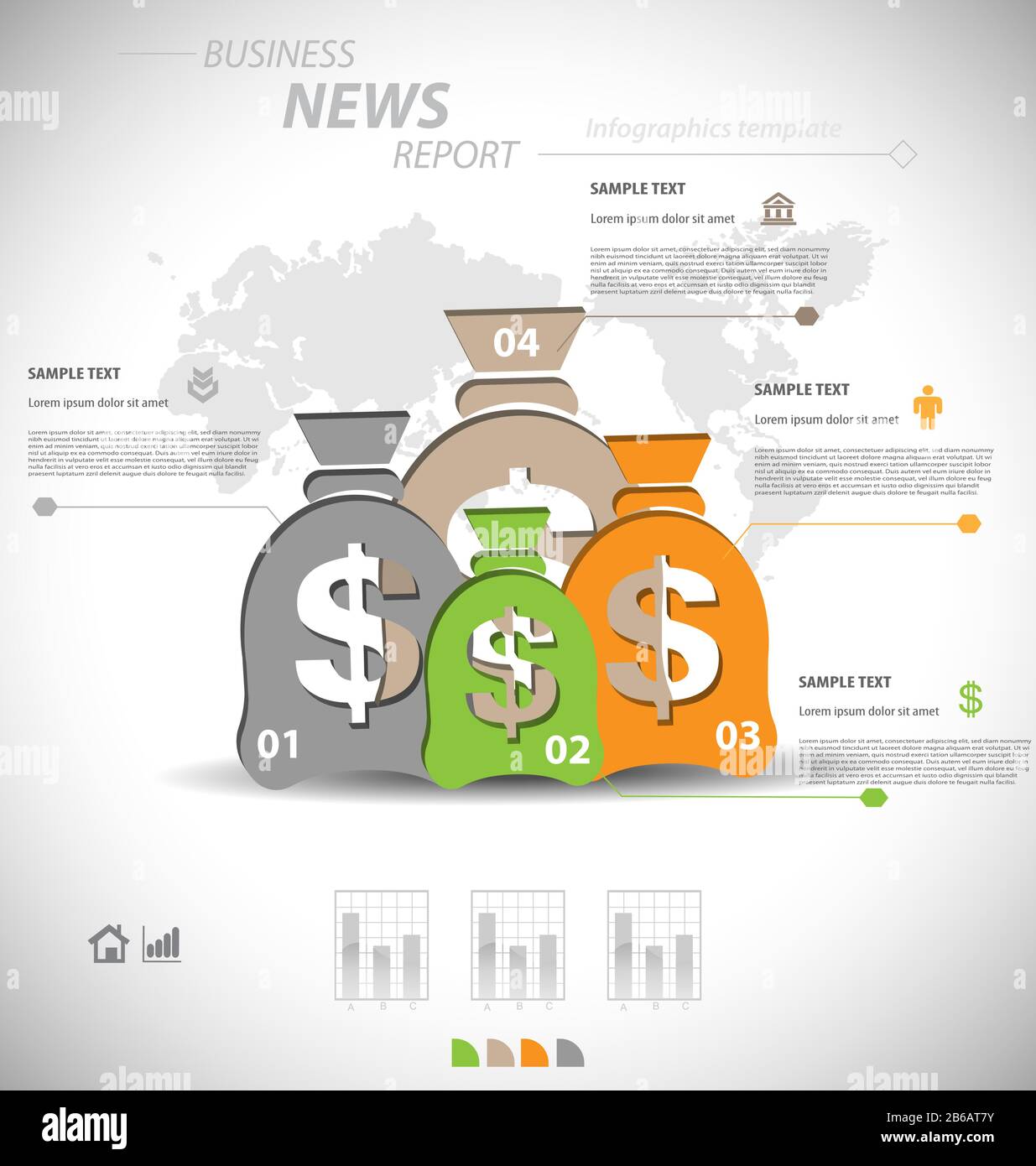 Business infographic template for interactive data communication Stock ...