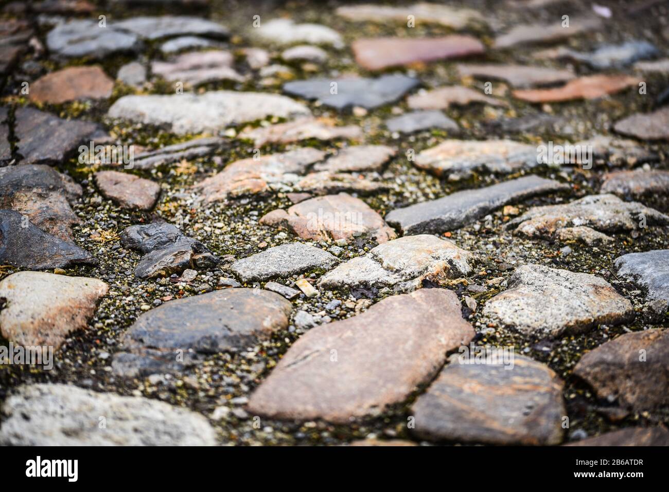 decorative stone road close up Stock Photo - Alamy