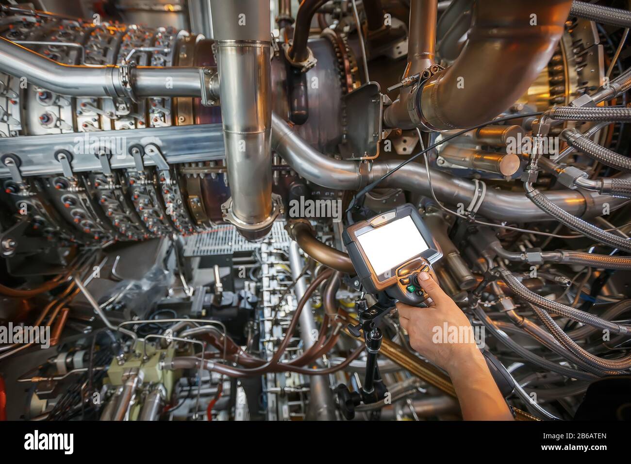 Inspection of a gas turbine engine using a Video Endoscope. Search for ...