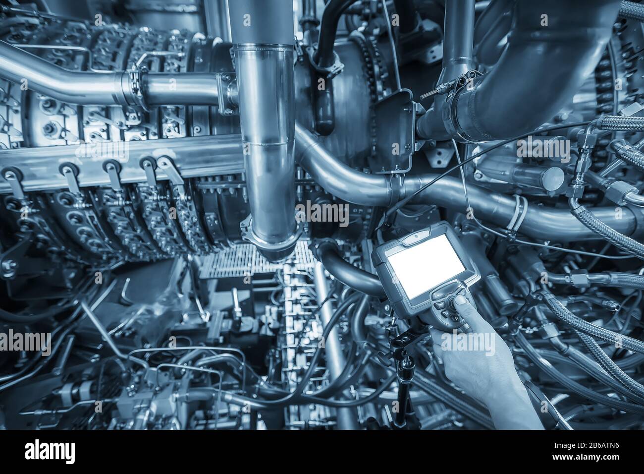 Inspection of a gas turbine engine using a Video Endoscope. Search for ...