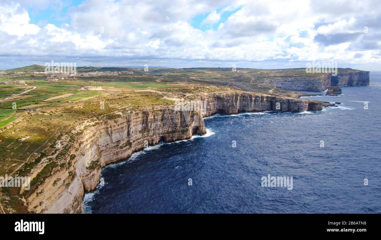 Wonderful coast line of Gozo Malta from above Stock Photo - Alamy