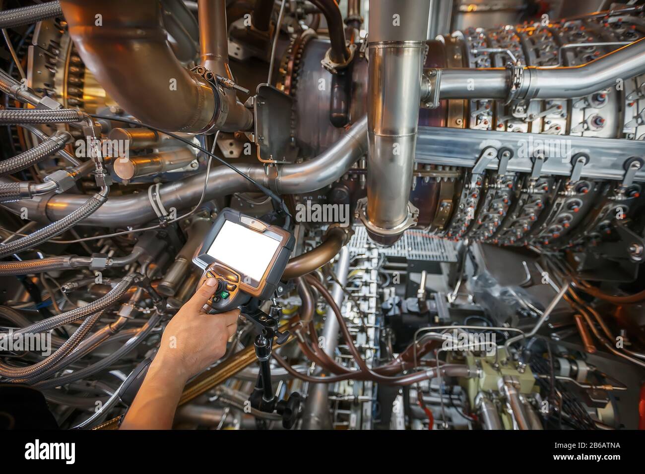 Inspection of a gas turbine engine using a Video Endoscope. Search for ...