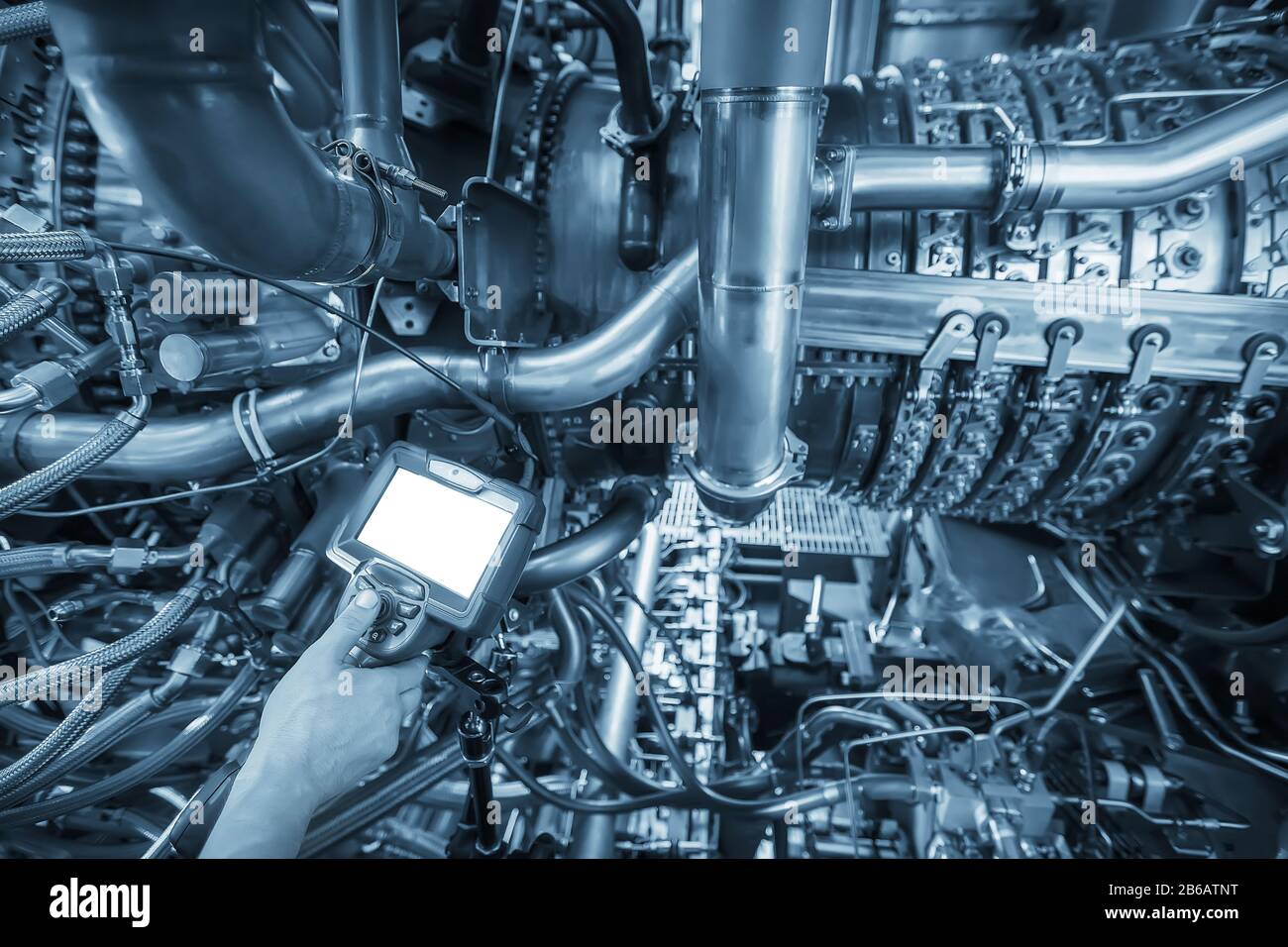 Inspection of a gas turbine engine using a Video Endoscope. Search for ...