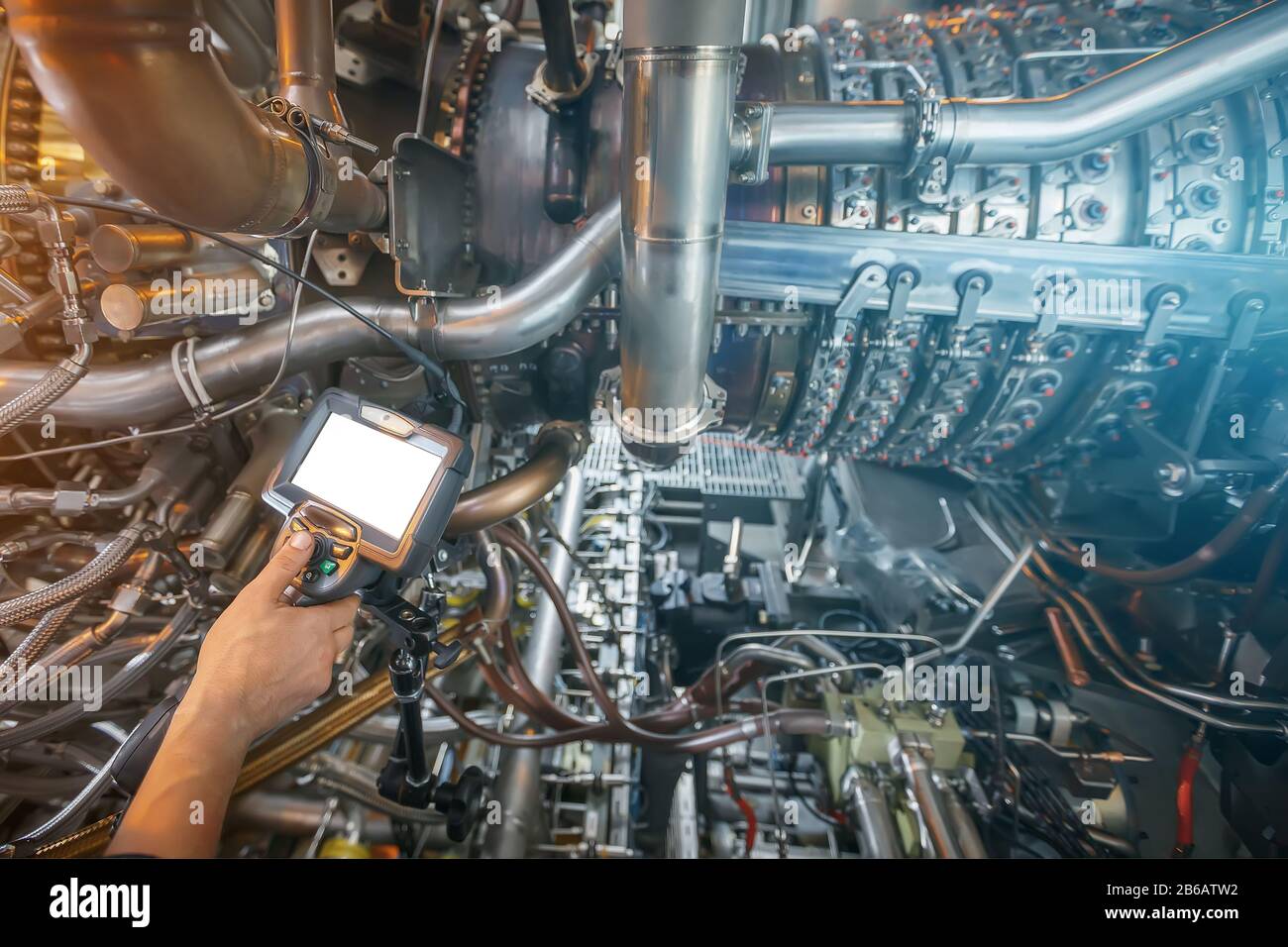 Inspection of a gas turbine engine using a Video Endoscope. Search for ...