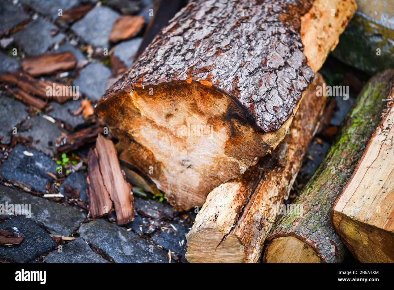 old fire wood close up view Stock Photo - Alamy