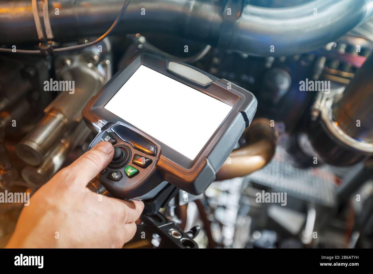 Inspection of a gas turbine engine using a Video Endoscope. Search for ...