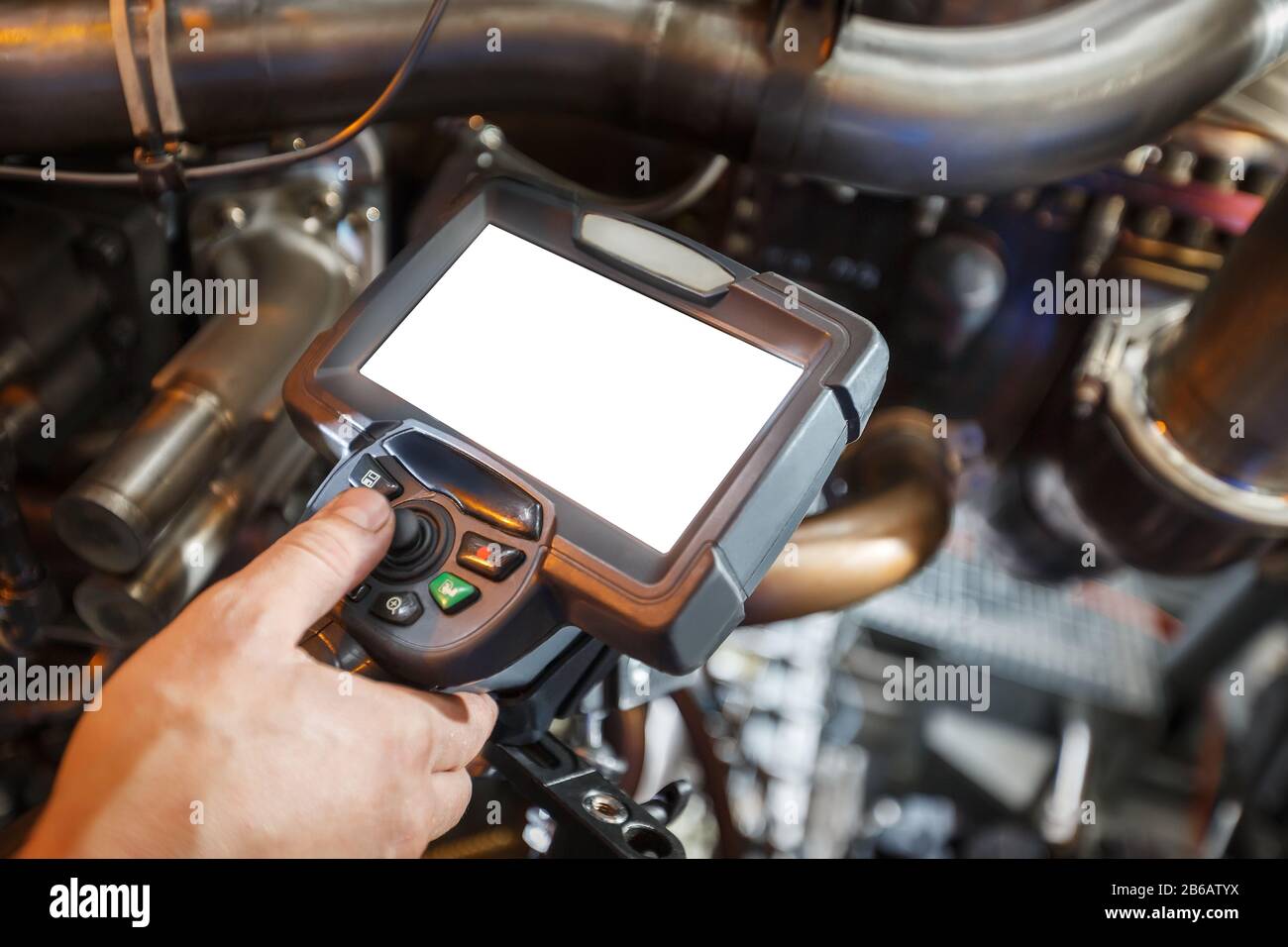 Inspection of a gas turbine engine using a Video Endoscope. Search for ...