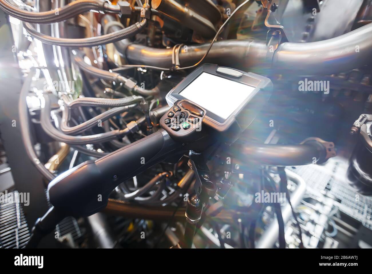 Inspection of a gas turbine engine using a Video Endoscope. Search for ...