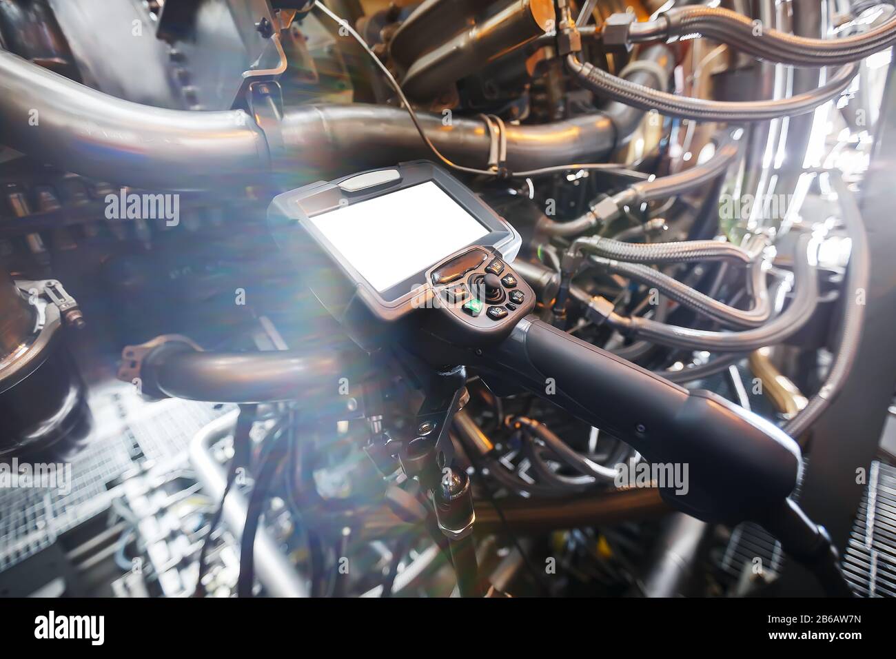 Inspection of a gas turbine engine using a Video Endoscope. Search for ...
