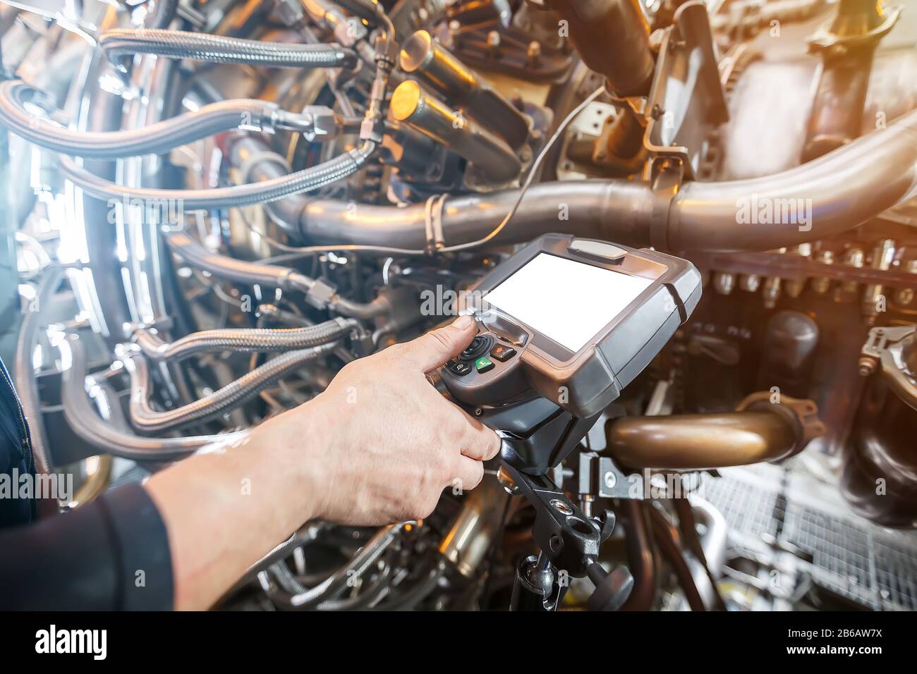 Inspection of a gas turbine engine using a Video Endoscope. Search for ...