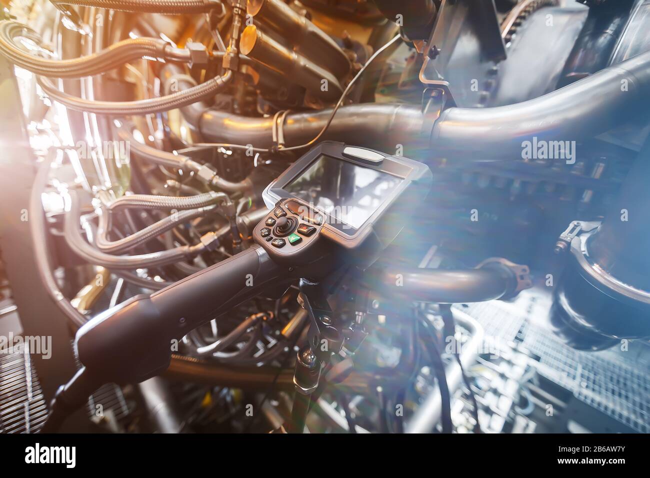 Inspection of a gas turbine engine using a Video Endoscope. Search for ...
