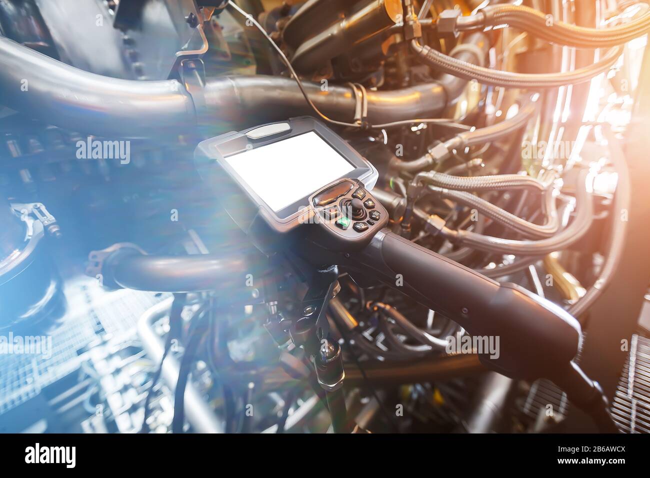 Inspection of a gas turbine engine using a Video Endoscope. Search for ...