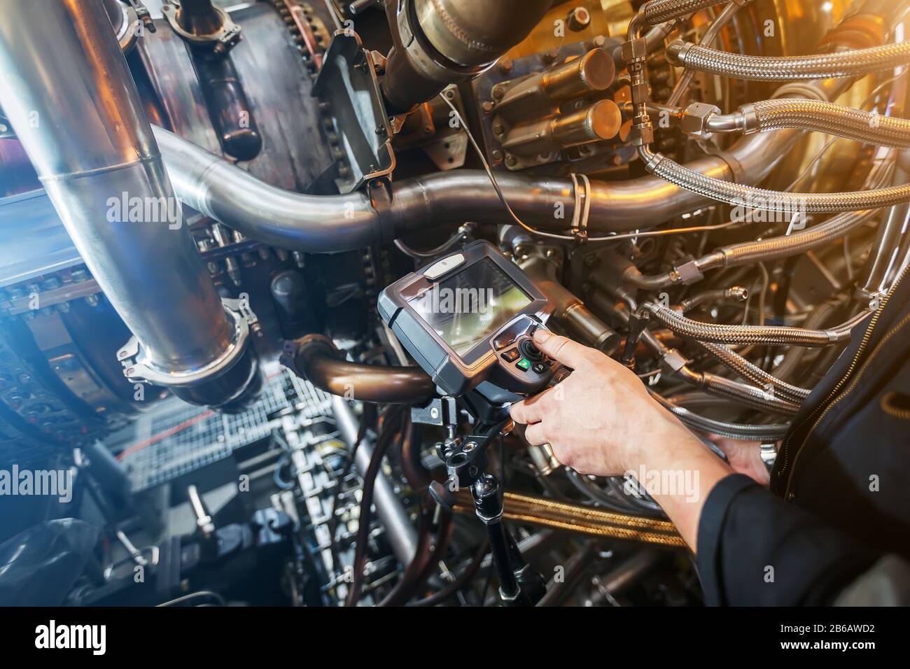 Inspection of a gas turbine engine using a Video Endoscope. Search for ...