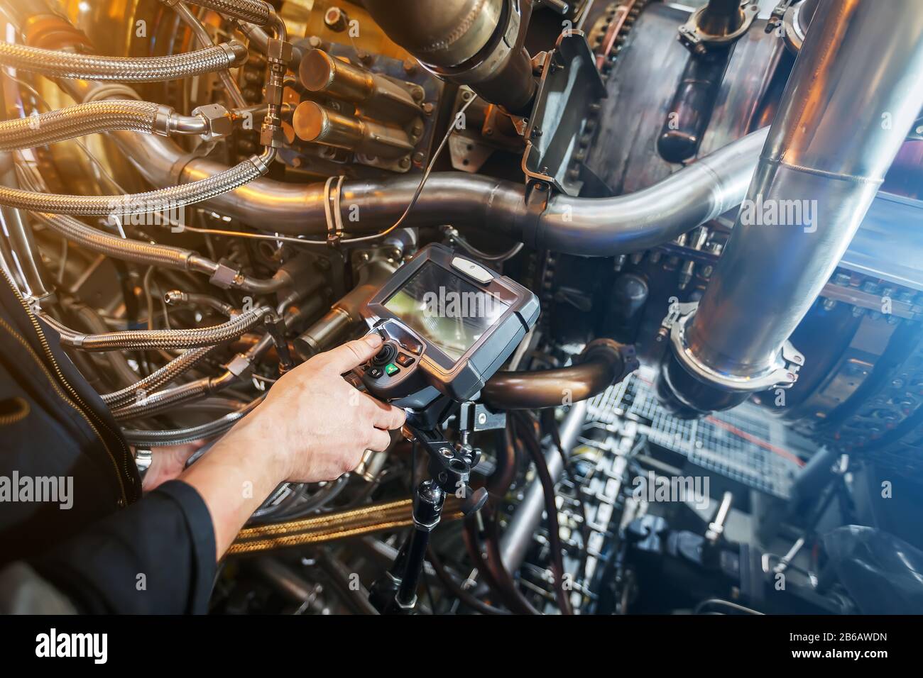 Inspection of a gas turbine engine using a Video Endoscope. Search for ...