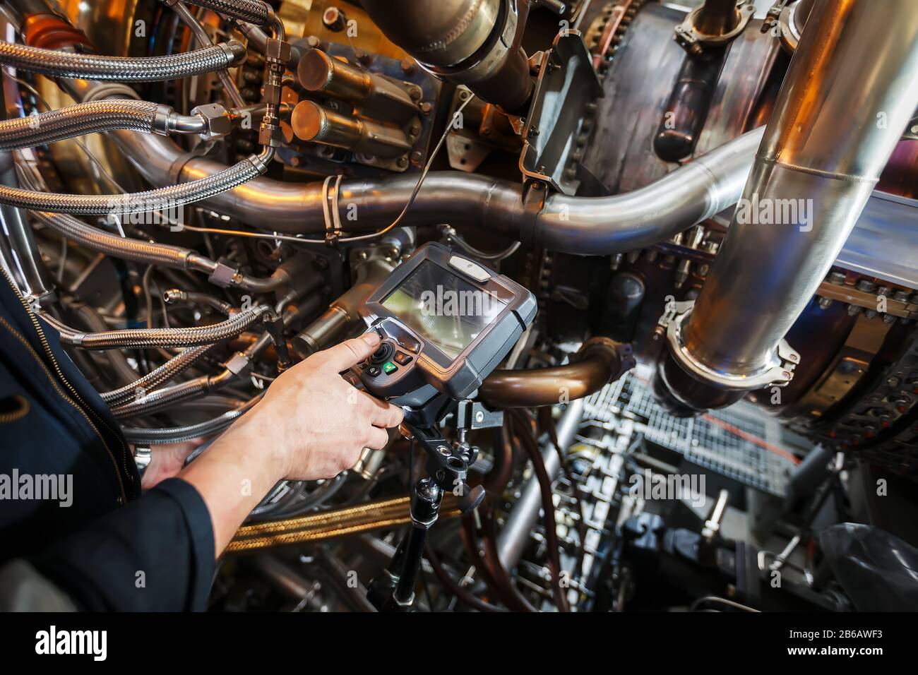 Inspection of a gas turbine engine using a Video Endoscope. Search for ...