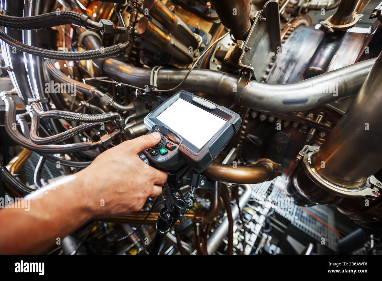 Inspection of a gas turbine engine using a Video Endoscope. Search for ...