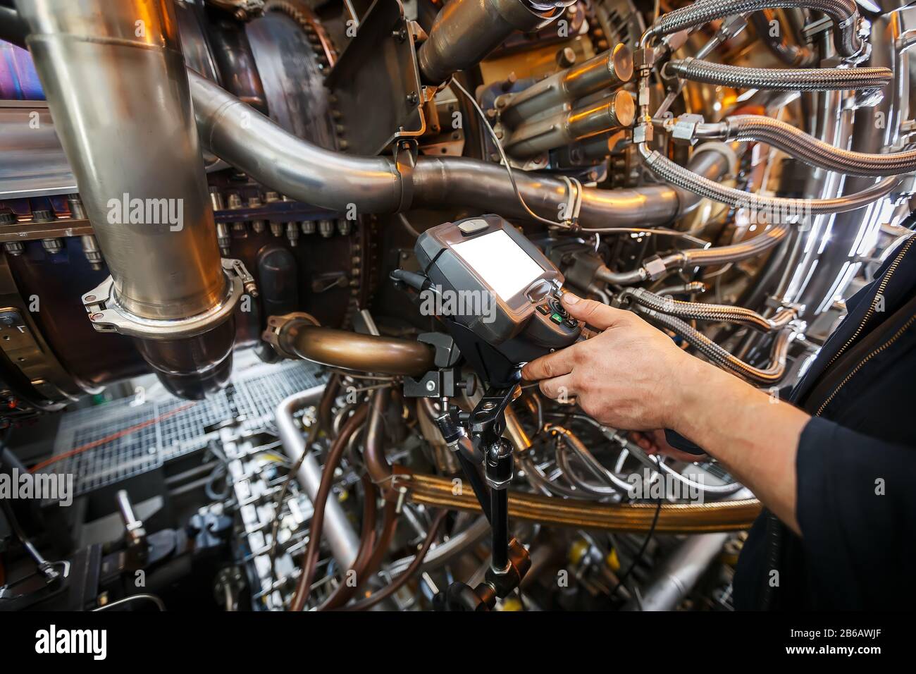 Inspection of a gas turbine engine using a Video Endoscope. Search for ...