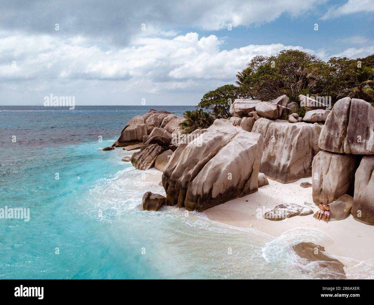 Praslin island aerial view hi-res stock photography and images - Alamy