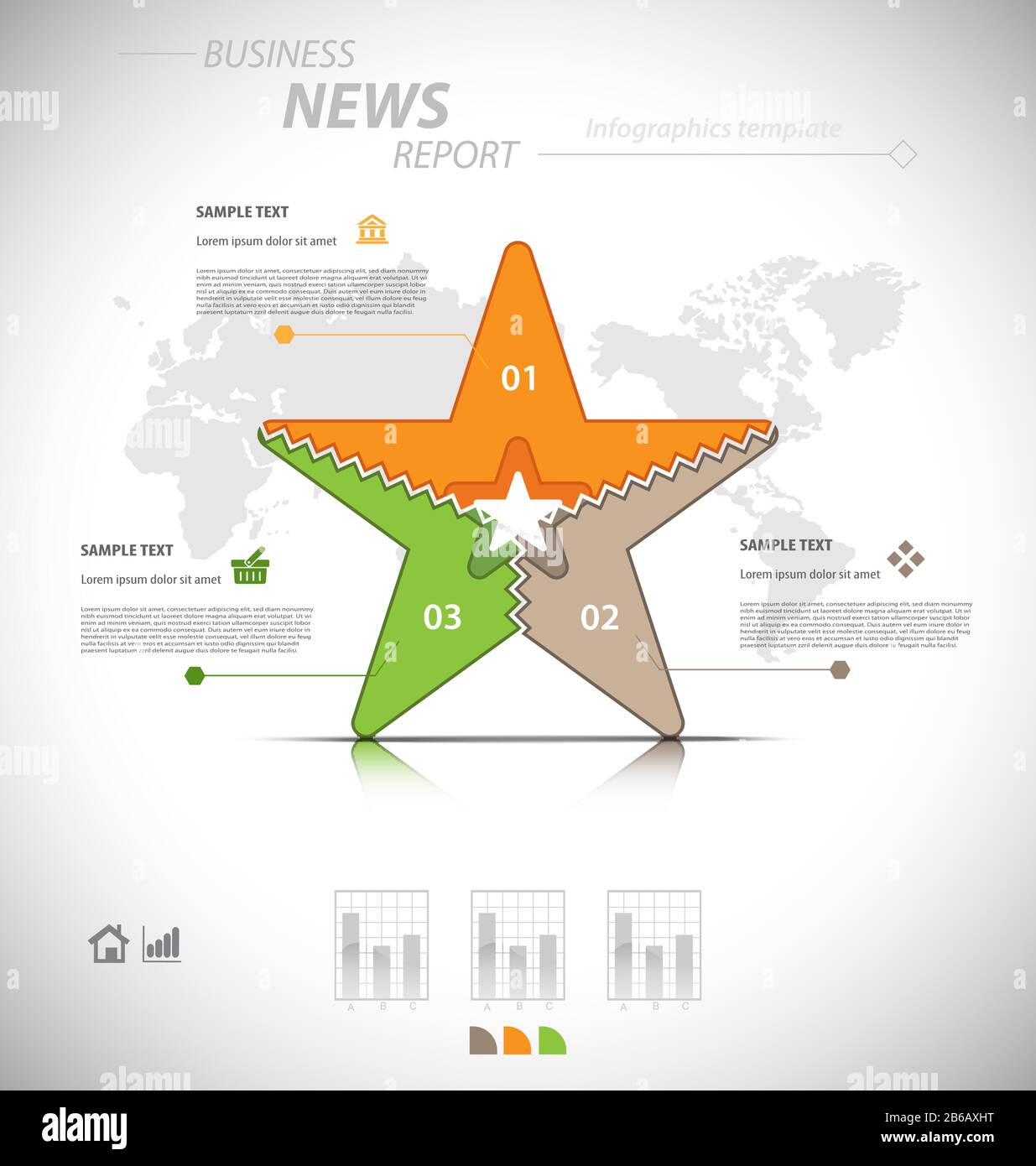 Business infographic template for interactive data communication Stock ...