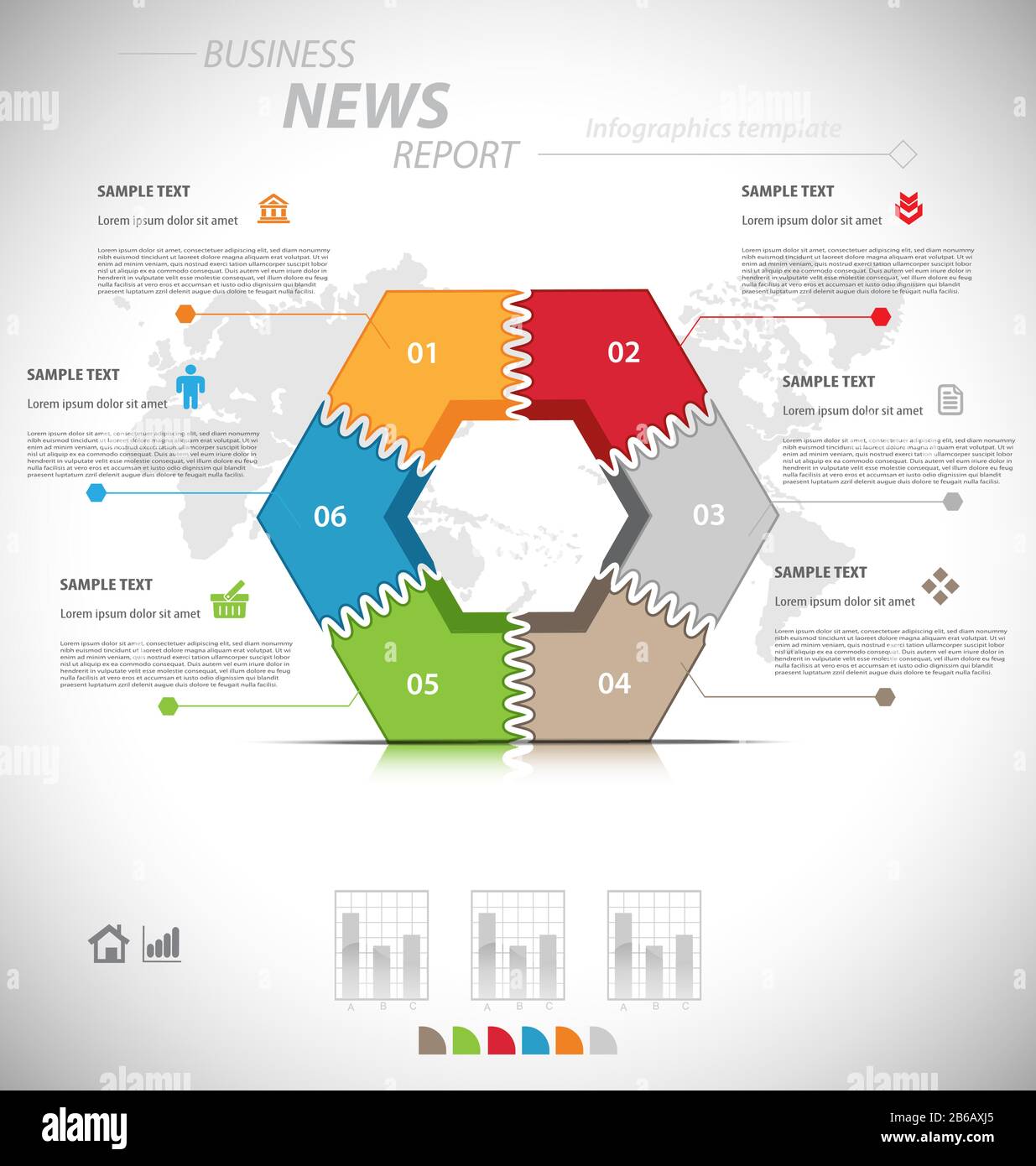 Business infographic template for interactive data communication Stock ...