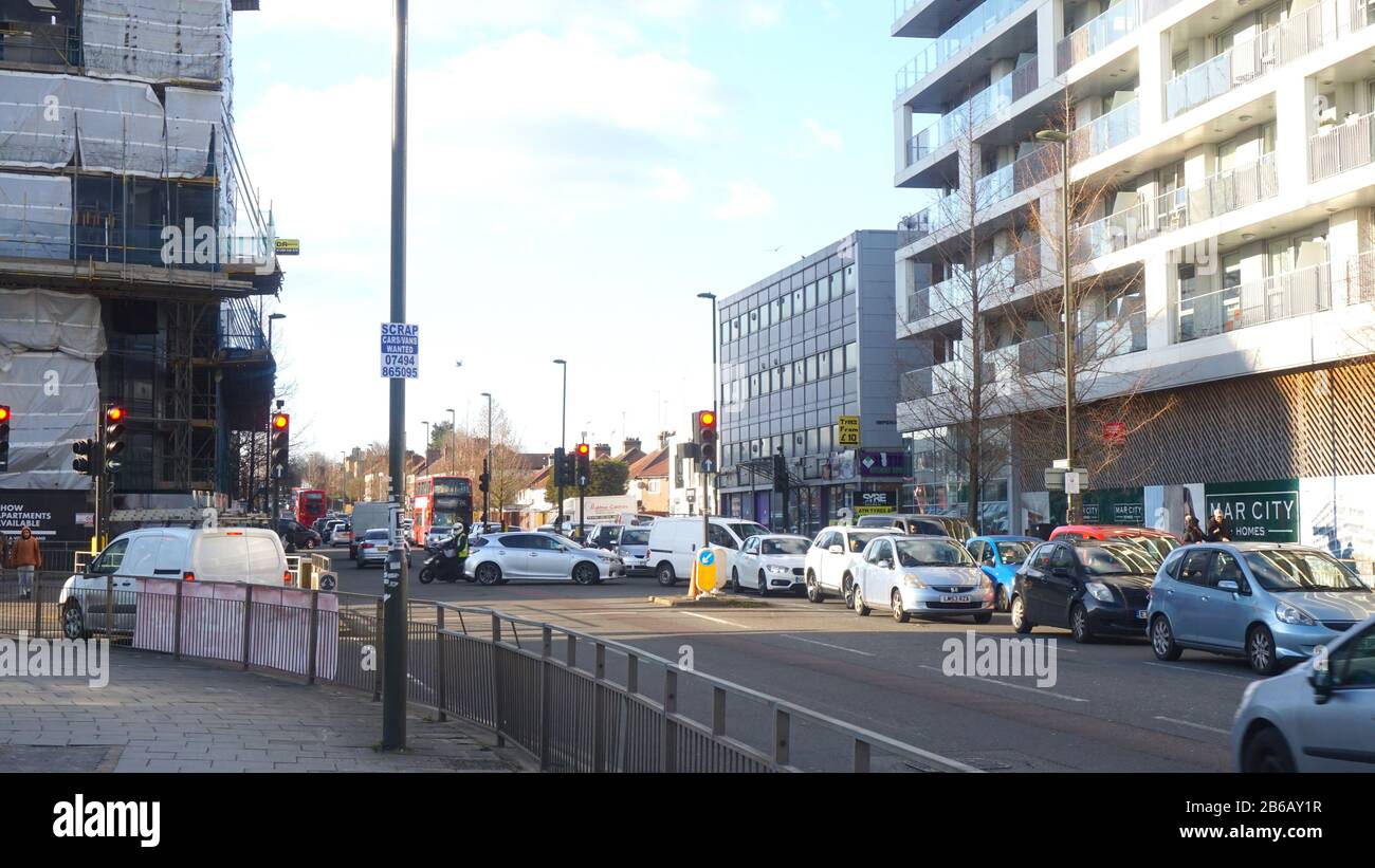 Supermarkets on Edgeware Road, Colindale, London, United Kingdom Stock ...