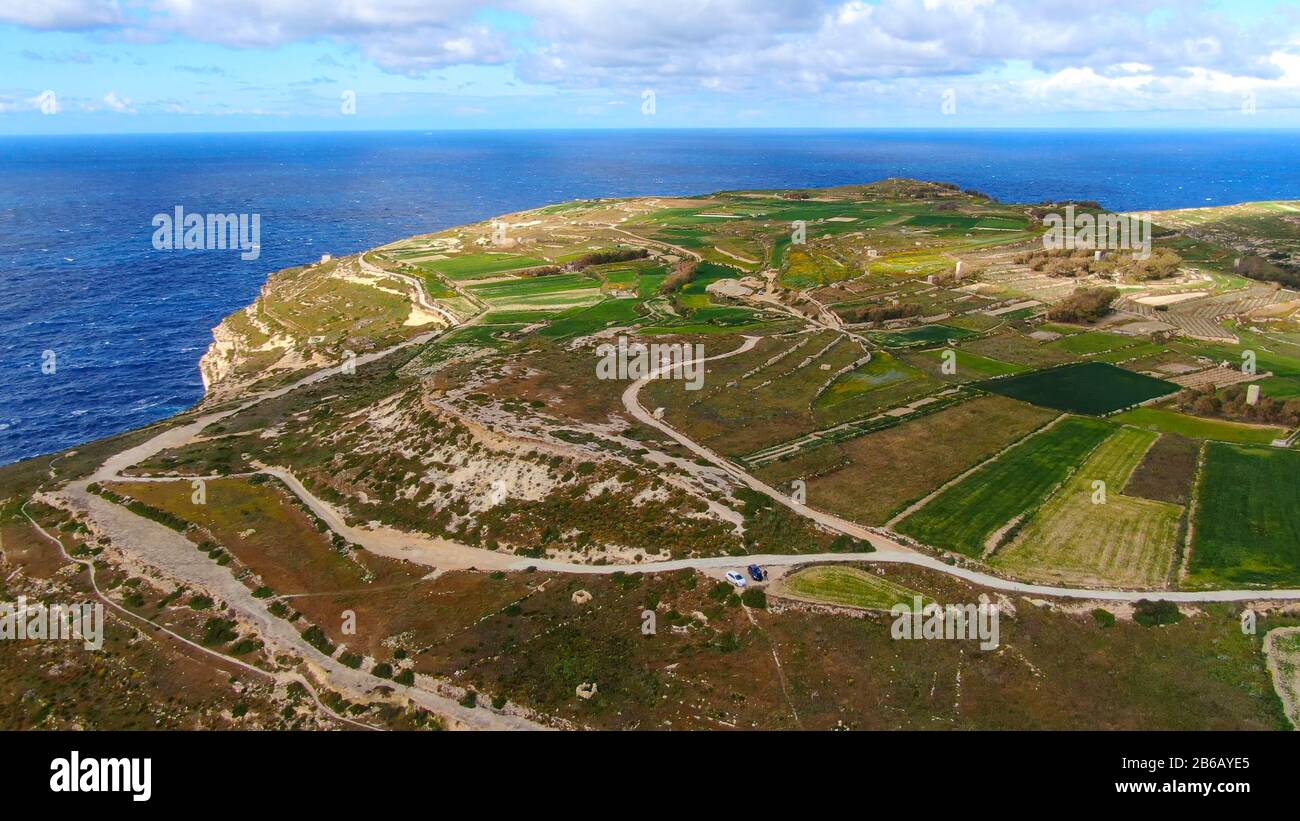 The Island of Gozo - Malta from above Stock Photo - Alamy