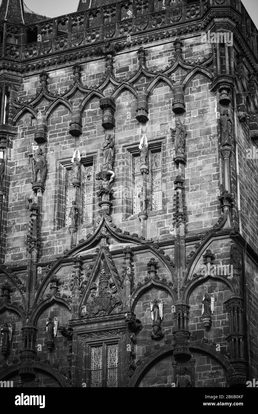 Bridge prague vltava river Black and White Stock Photos & Images - Alamy