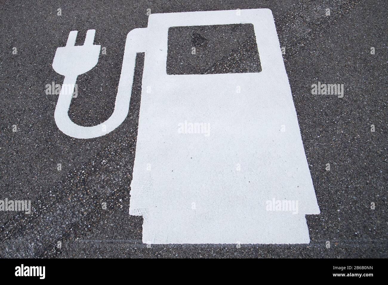 Electric Vehicle Charging Station on Bundesautobahn 9, Germany. August ...