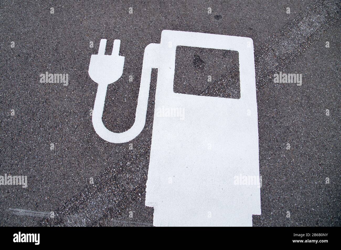 Electric Vehicle Charging Station on Bundesautobahn 9, Germany. August ...