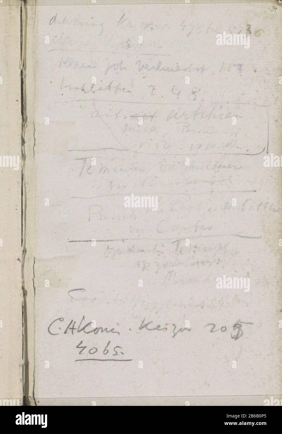 Annotations Page 34, back cover, from a sketchbook with 16 bladen ...