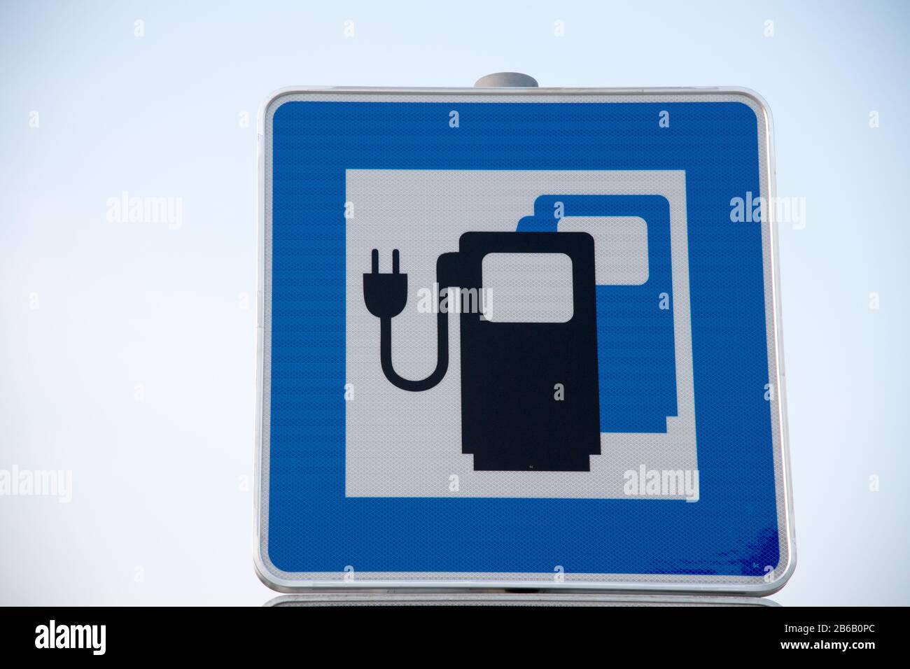 Electric Vehicle Charging Station on Bundesautobahn 9, Germany. August ...