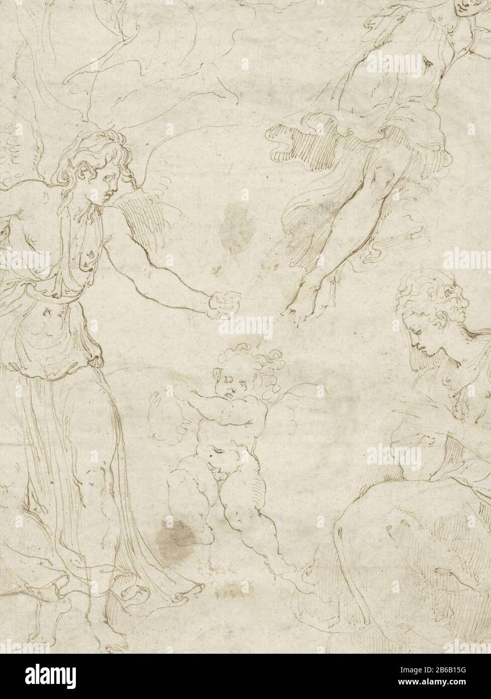 Annunciation to Mary and angels floating figures Annunciation to Mary ...