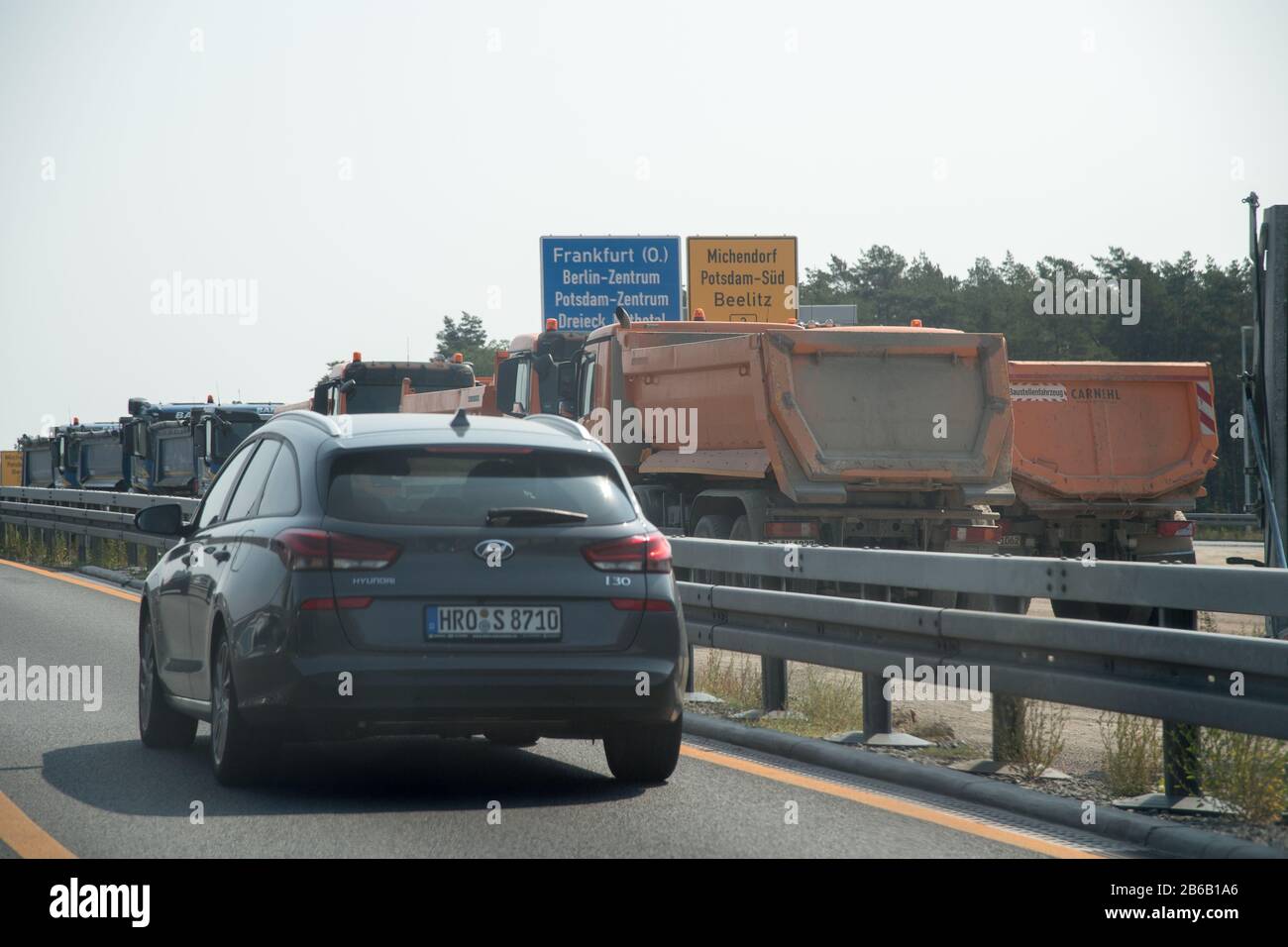 Bundesautobahn 10 (Berliner Ring), Brandenburg, Germany. August 25th ...