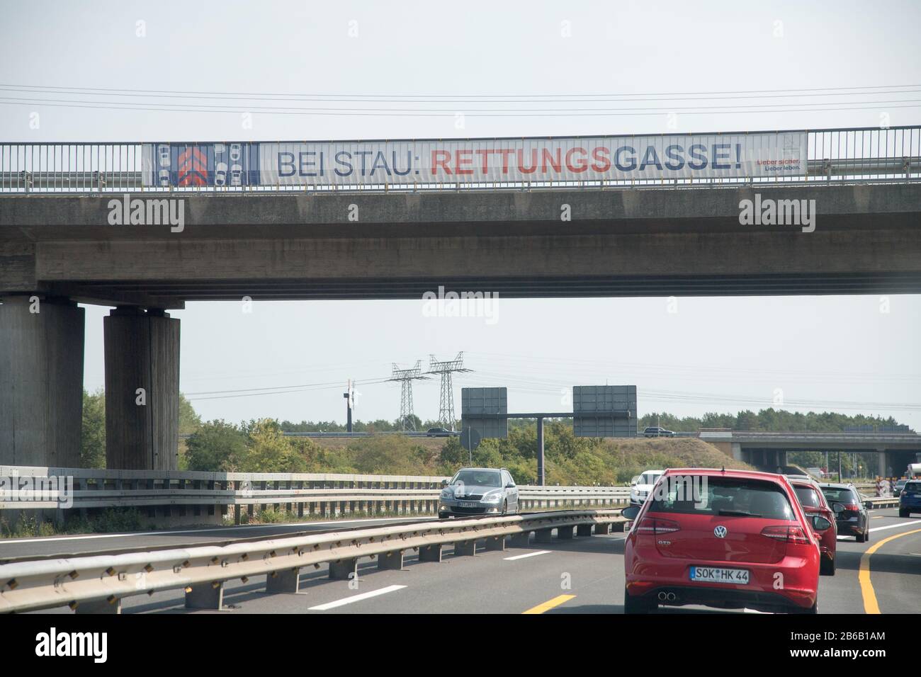 Bundesautobahn 10 (Berliner Ring), Brandenburg, Germany. August 25th ...