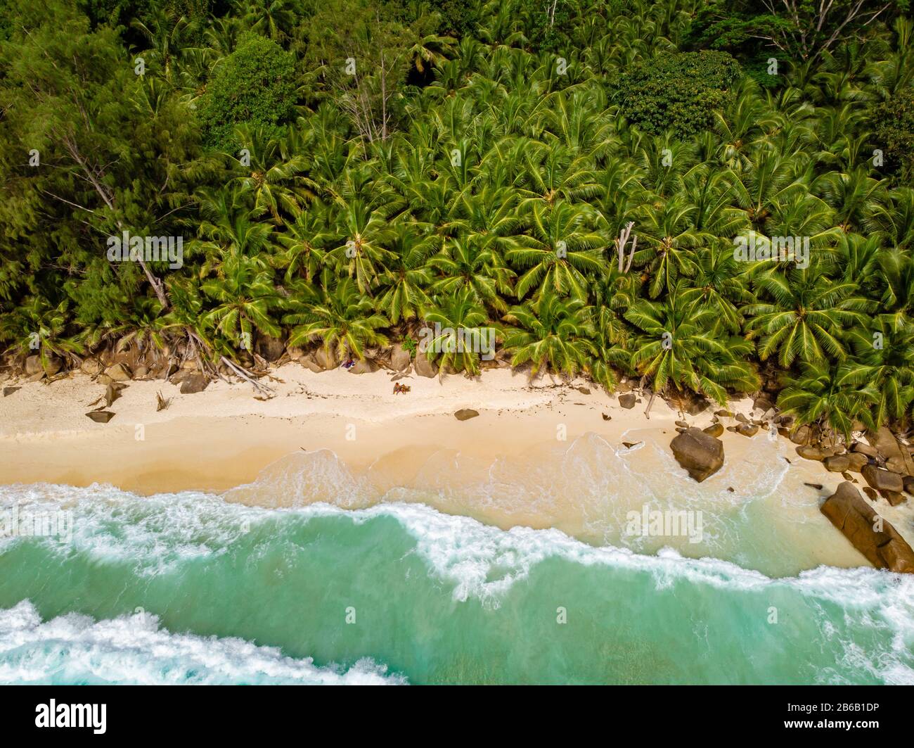 Praslin island aerial view hi-res stock photography and images - Alamy