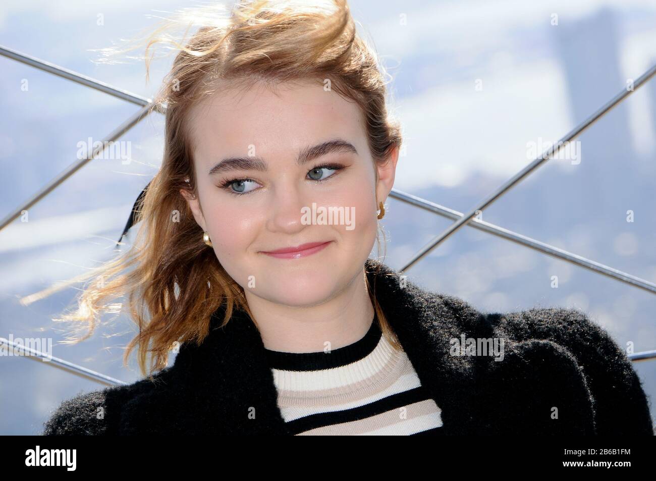 Actress, Millicent Simmonds visits the Empire State Building to promote ...
