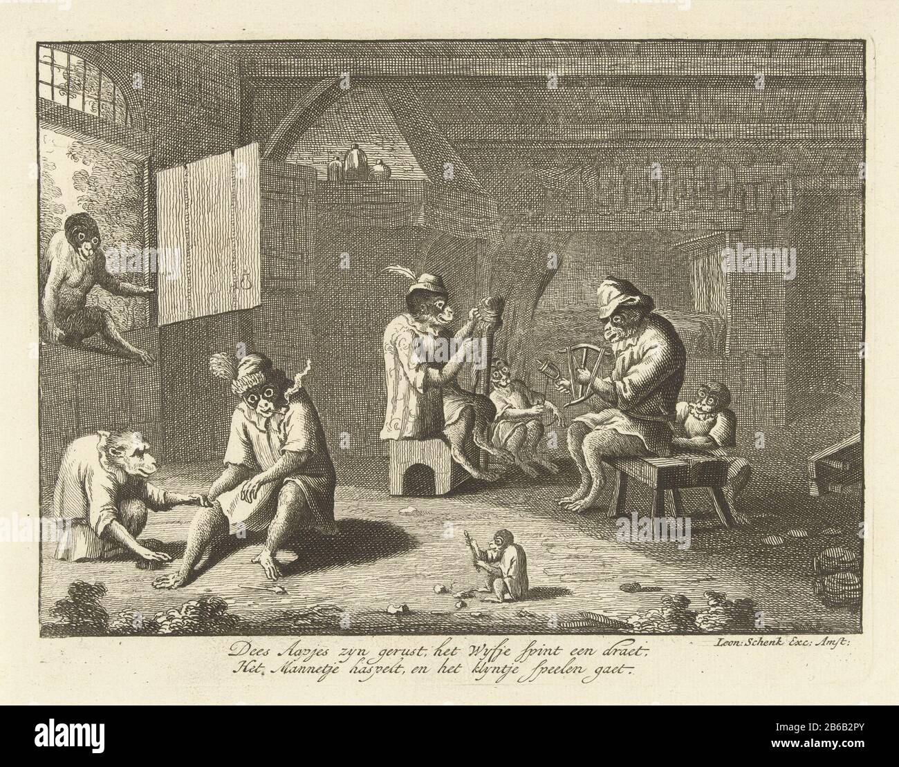 Monkeys Monkeys family in their home game in the world (series title ...