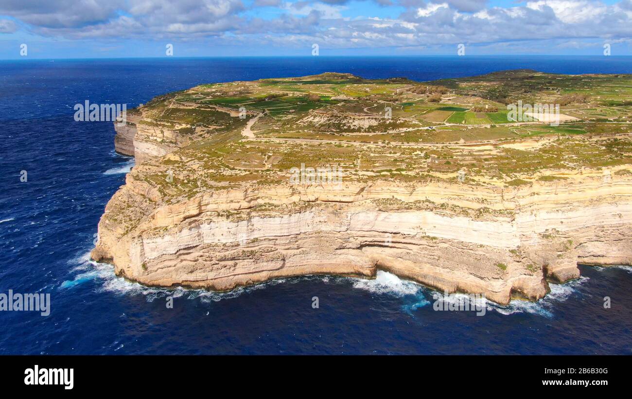 Wonderful coast line of Gozo Malta from above Stock Photo - Alamy