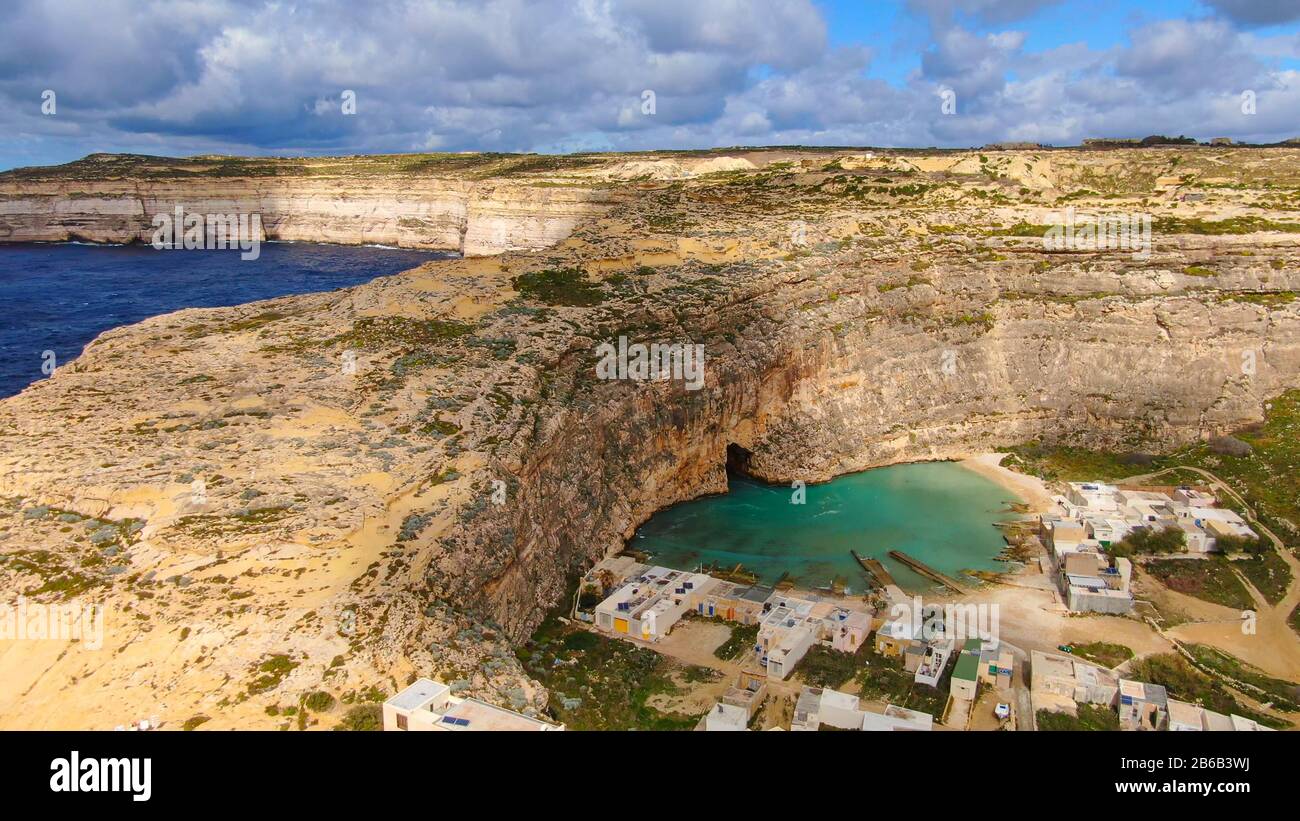 Famous Inland Sea on the Island of Gozo Malta Stock Photo - Alamy